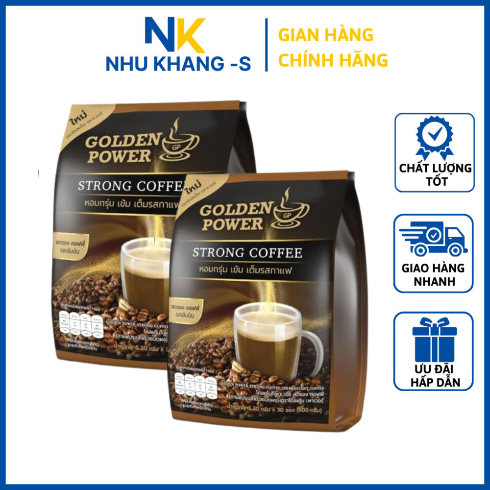Combo 2 Gói Golden Power Strong Coffee 3 In 1 Instant Coffe Thơm Ngon ...