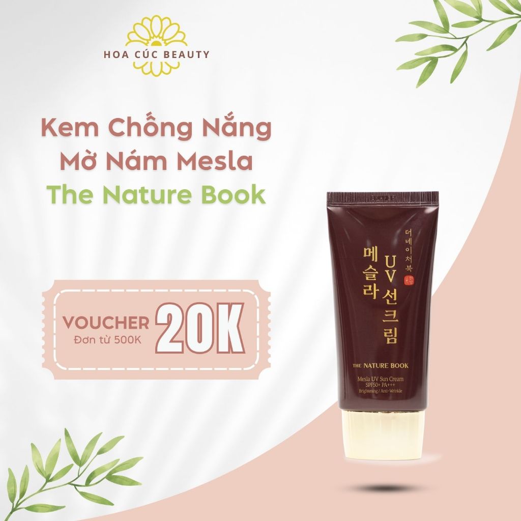 Kem Chống Nắng The Nature Book MESLA SPF 50+ Mờ Nám Dưỡng Ẩm Kiềm Dầu ...