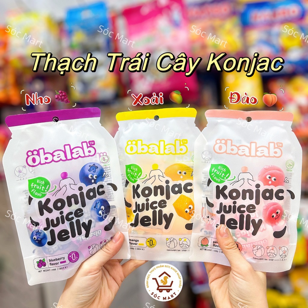 🍇Thạch Trái Cây Konjac Obalab - Gói 108Gram | Shopee Việt Nam