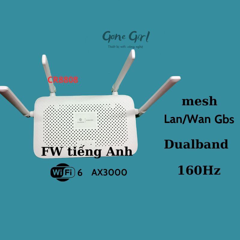 (Rom tiếng Anh) Hàng cũ: Xiaomi Cr8808, wifi 6 nội địa trung, Ax3000 hỗ trợ 160Mhz | Shopee Việt Nam