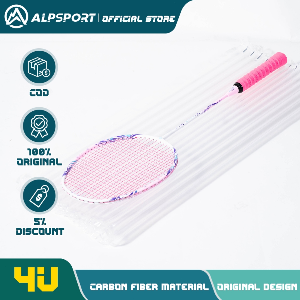 ALP Cherry 4U Căng Max 26LBS 12KG Vợt Cầu Lông Hồng Original 100% Full ...