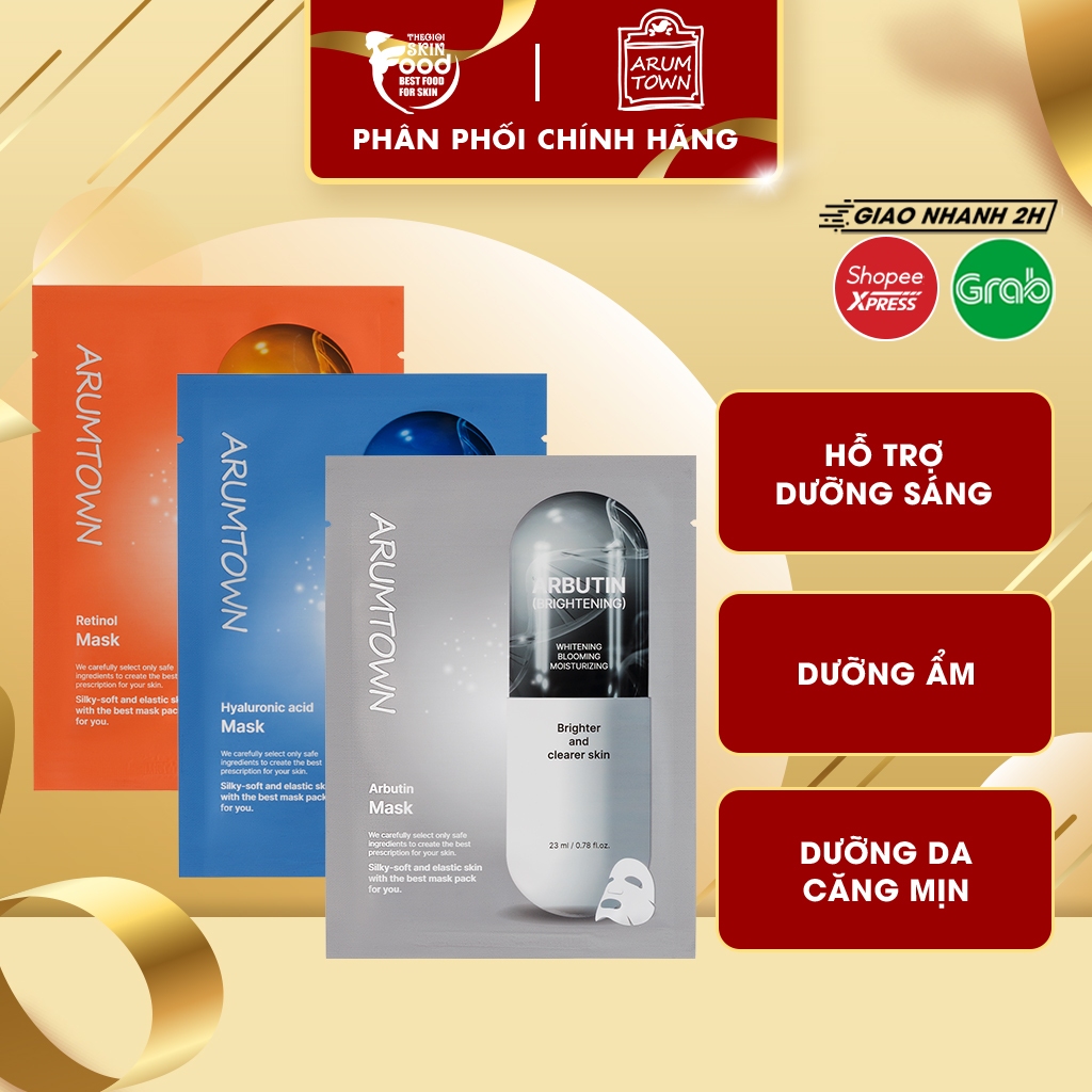 Mặt Nạ Cấp Ẩm, Hỗ Trợ Dưỡng Sáng, Làm Đều Màu Da Arumtown Mask 23ml ...