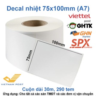 Giấy in đơn hàng decal nhiệt bóc dán A7 ( 75x100, 80x100) | Shopee Việt Nam