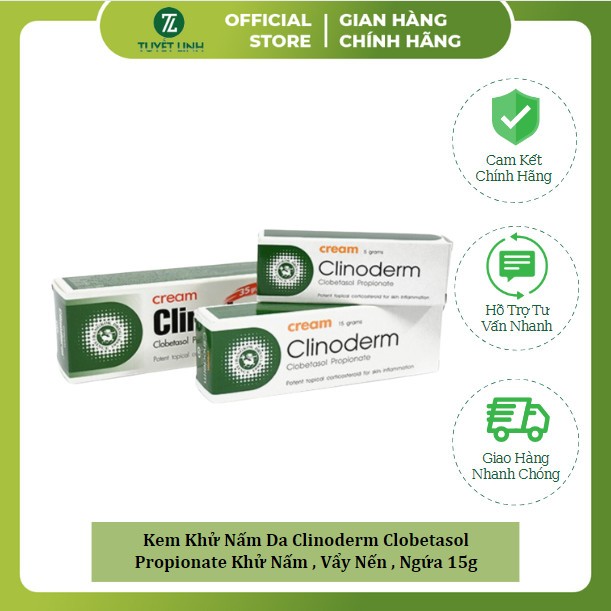 Kem Bôi Nấm Da Clinoderm Clobetasol Propionate Bôi Nấm , Vẩy Nến , Ngứa ...