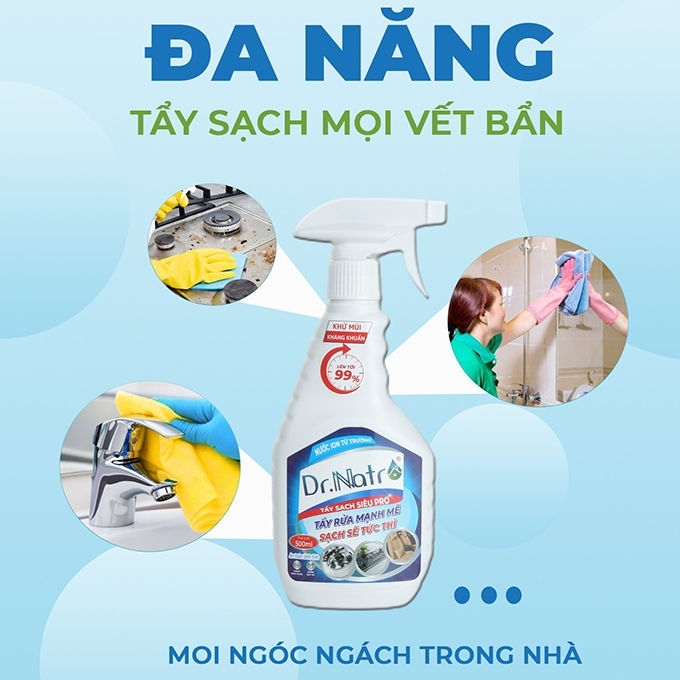 Tẩy Rửa Đa Năng Dr Natro Công Nghệ ION Từ Trường - Tẩy Cặn CANXI, Vệ ...