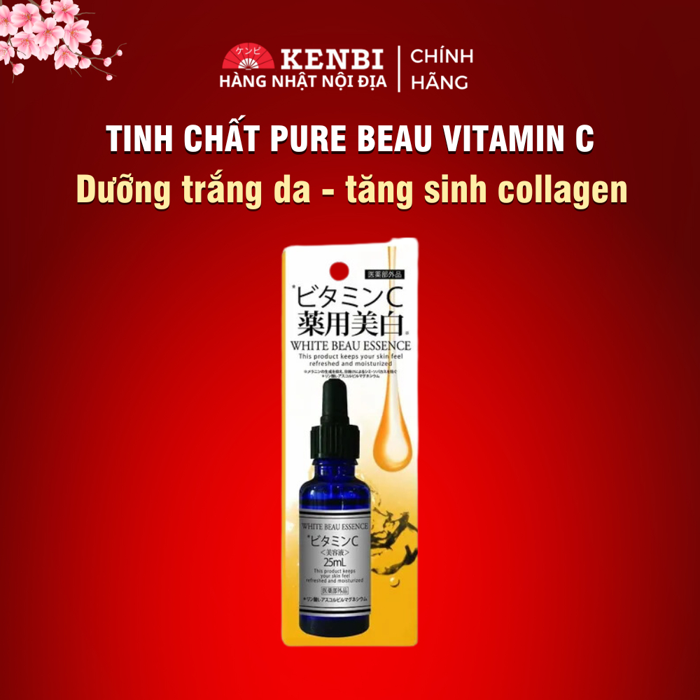 Tinh chất Pure Beau Essence serum vitamin C trắng da 30ml (màu vàng) Hàng Nội Địa Nhật Bản ...