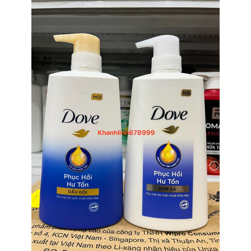 Dầu Gội Và Dầu Xả Dove Phục Hồi Hư Tổn 640g và 610g | Shopee Việt Nam