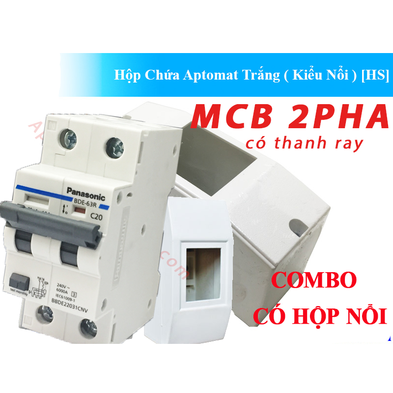 Aptomat chống giật Panasonic (CB chống giật) 2P 16, 20A panasonic | Shopee Việt Nam