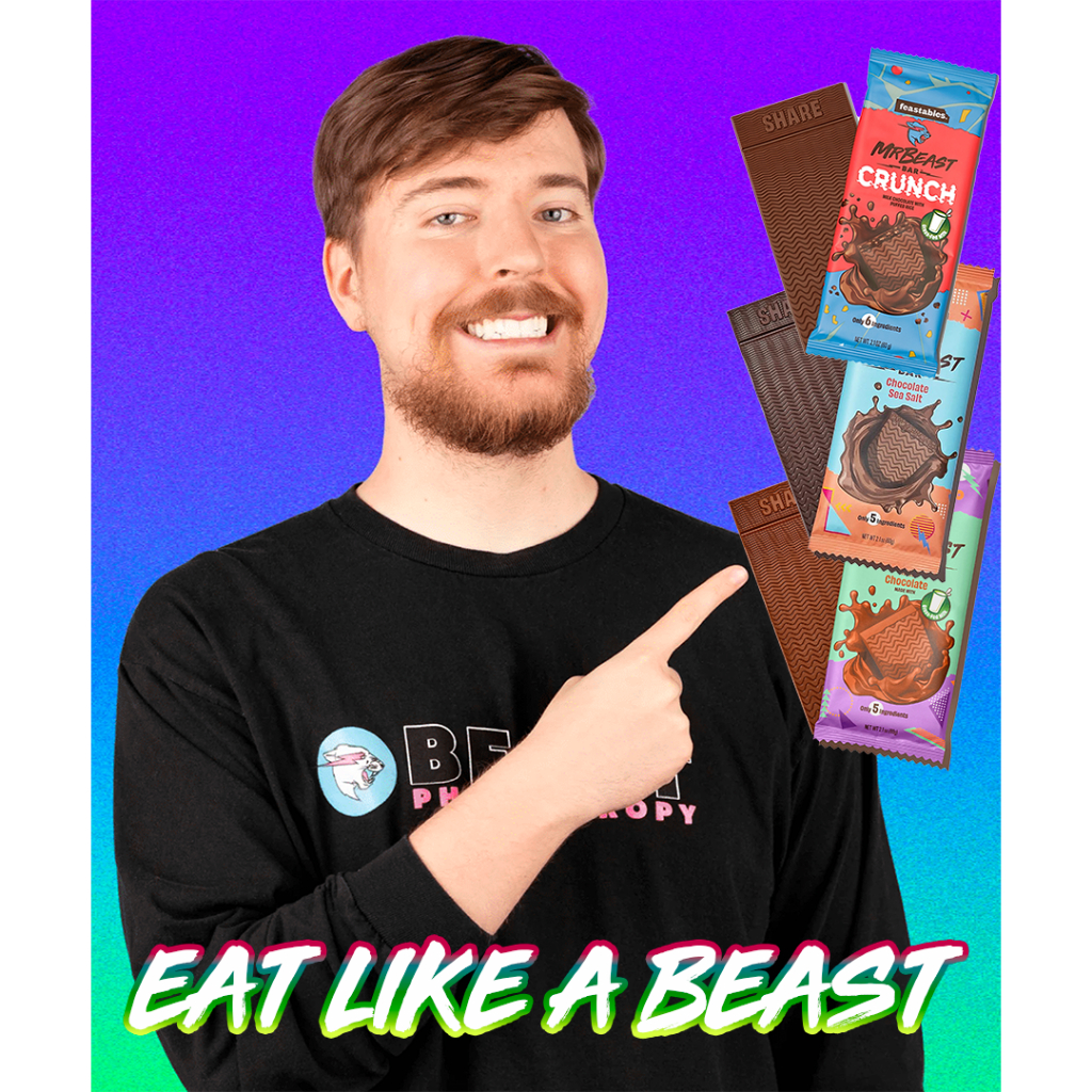 [CHÍNH HÃNG] Kẹo Socola Mỹ Mr. Beast thanh 60gr Mrbeast CÓ ĐÁ GEL ...