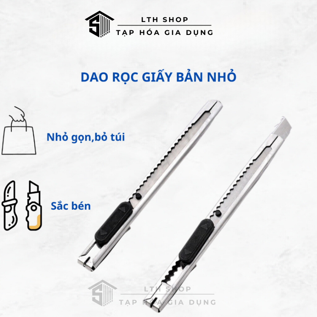 Dao rọc giấy inox Mini (dao dọc giấy nhỏ gọn) tiện ích nhanh chóng loại ...