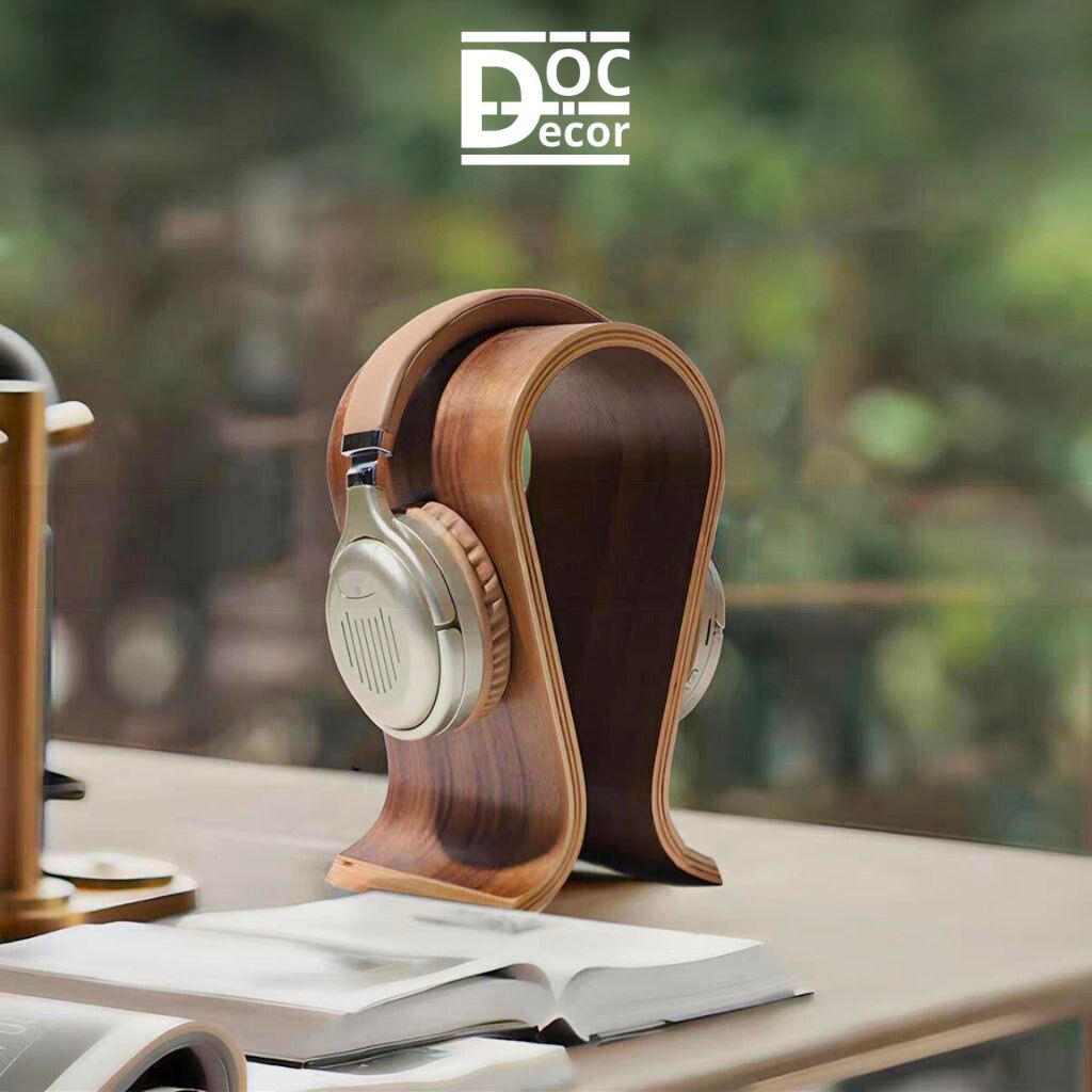 Giá treo tai nghe headphone làm từ gỗ nguyên khối thiết kế sang trọng ...