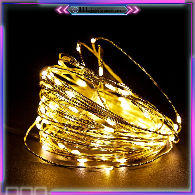 Đèn led trang trí fairylight đom đóm – nhiều màu sắc – decor trang trí – Dùng pin AA (không có ...