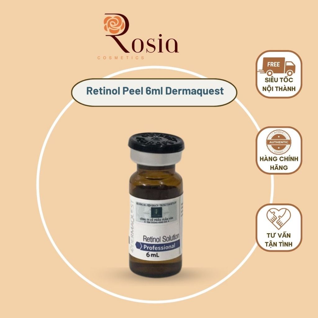 Peel da DermaQuest Retinol Solution Ngăn ngừa thâm sạm, Chống lão hóa cho da mịn màng (6ml ...