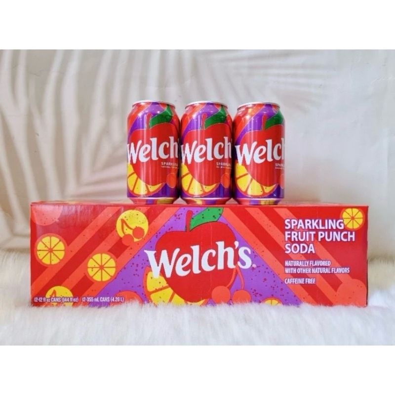 [HÀNG MỸ] Nước ngọt Welchs vị trái cây 355ml- Wechs sparkling fruit ...