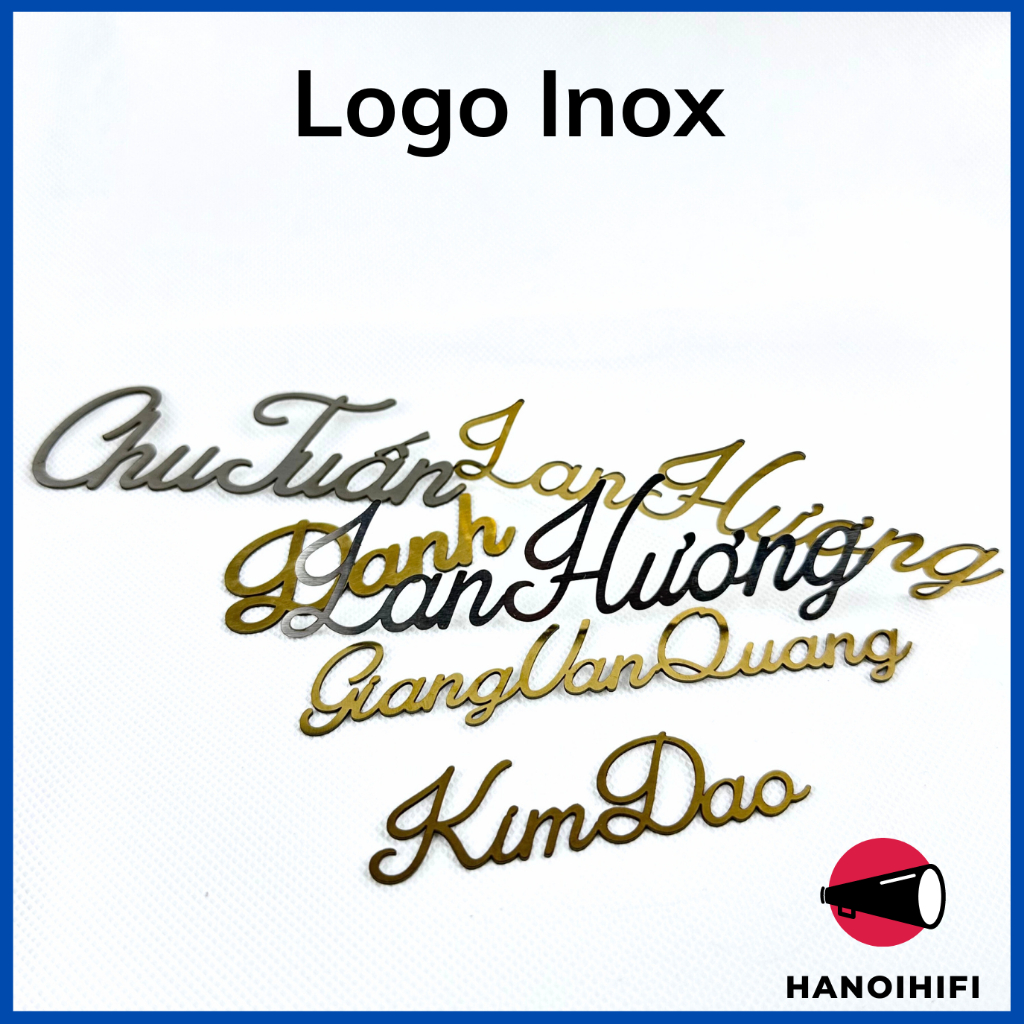 Quà tặng, Chữ inox, logo inox dán loa trang trí loa thanh lý | Shopee ...