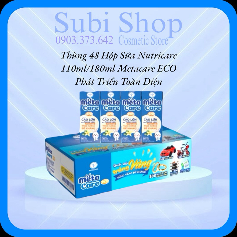 Thùng 48 Hộp Sữa Nutricare 180ml Metacare ECO Phát Triển Toàn Diện | Shopee Việt Nam