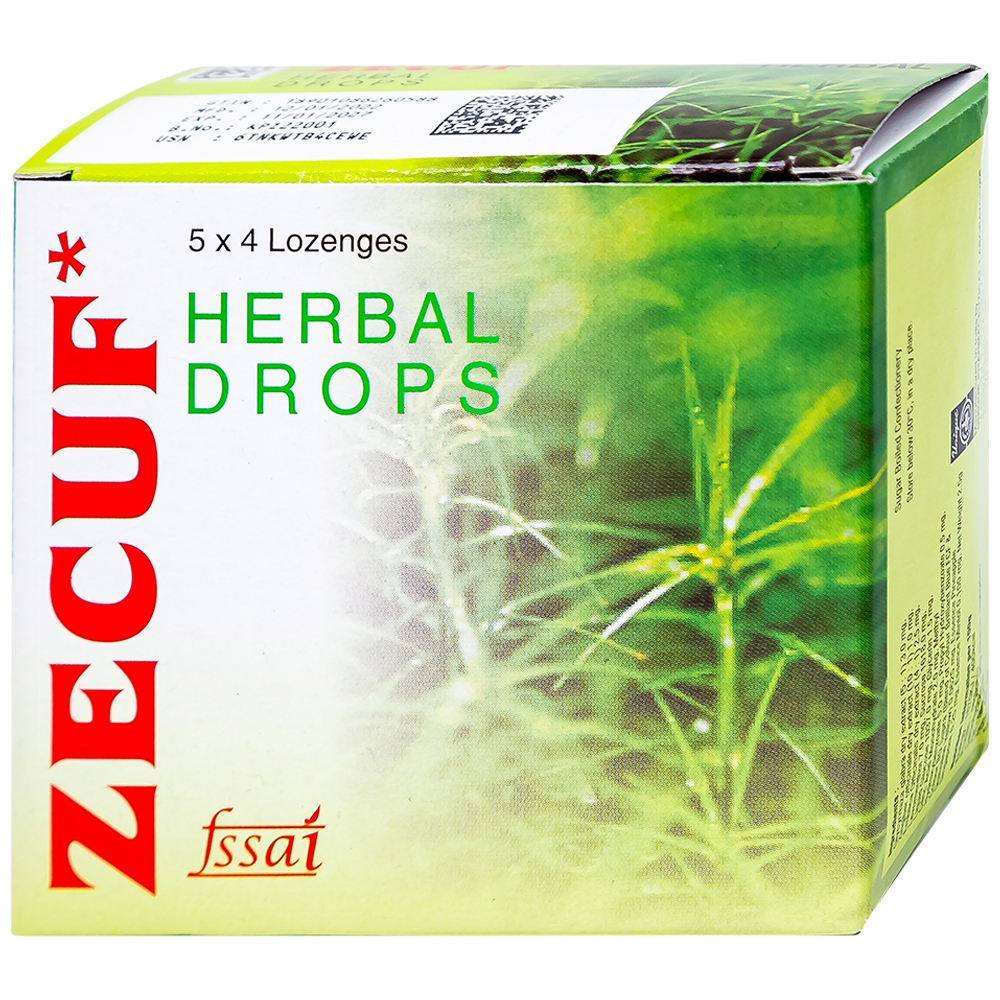 Viên ngậm Zecuf Herbal Drops giúp ấm họng, nhuận phế, hỗ trợ giảm triệu ...