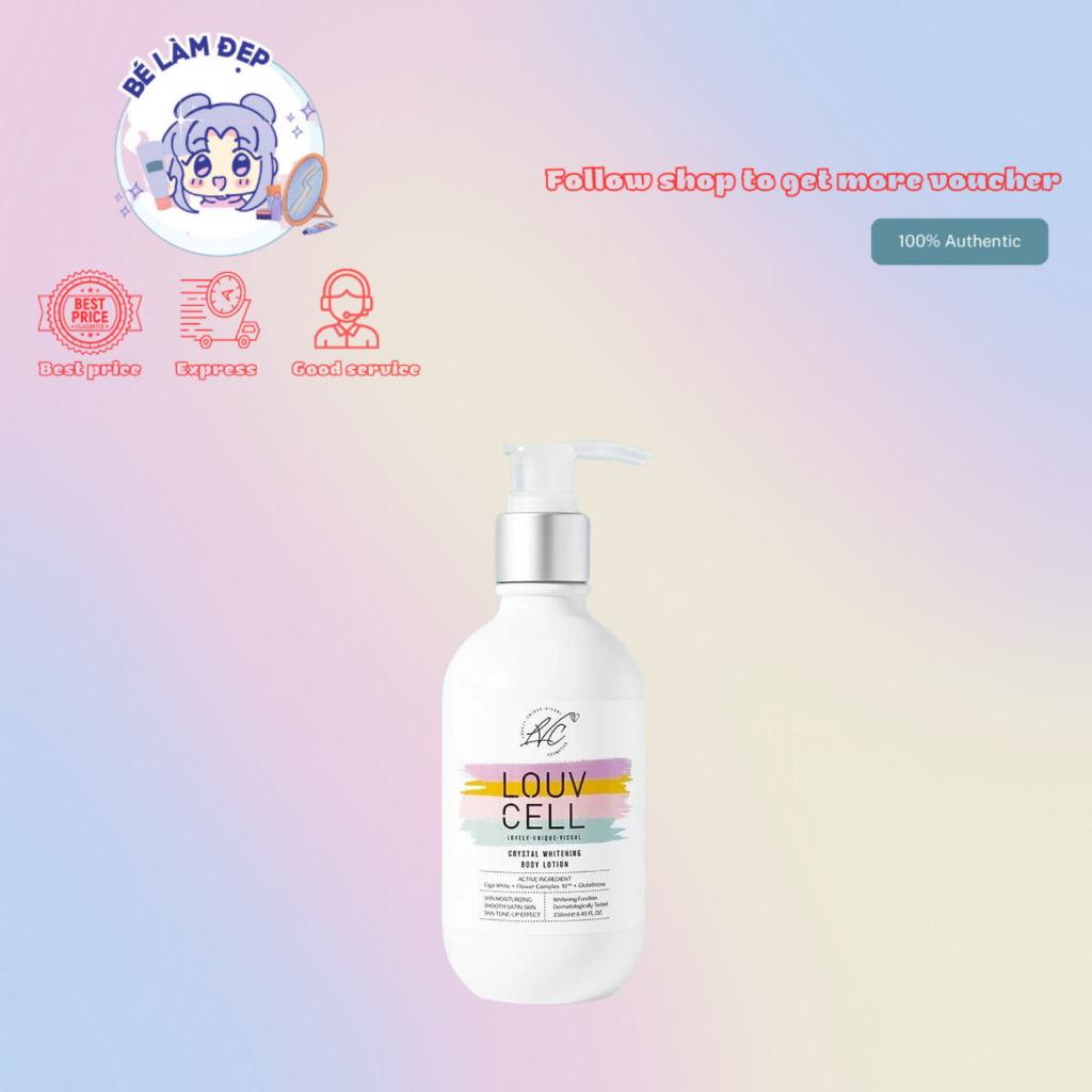 Kem Dưỡng Ẩm Trắng Da Body Louv Cell Crystal Whitening Body Lotion ...