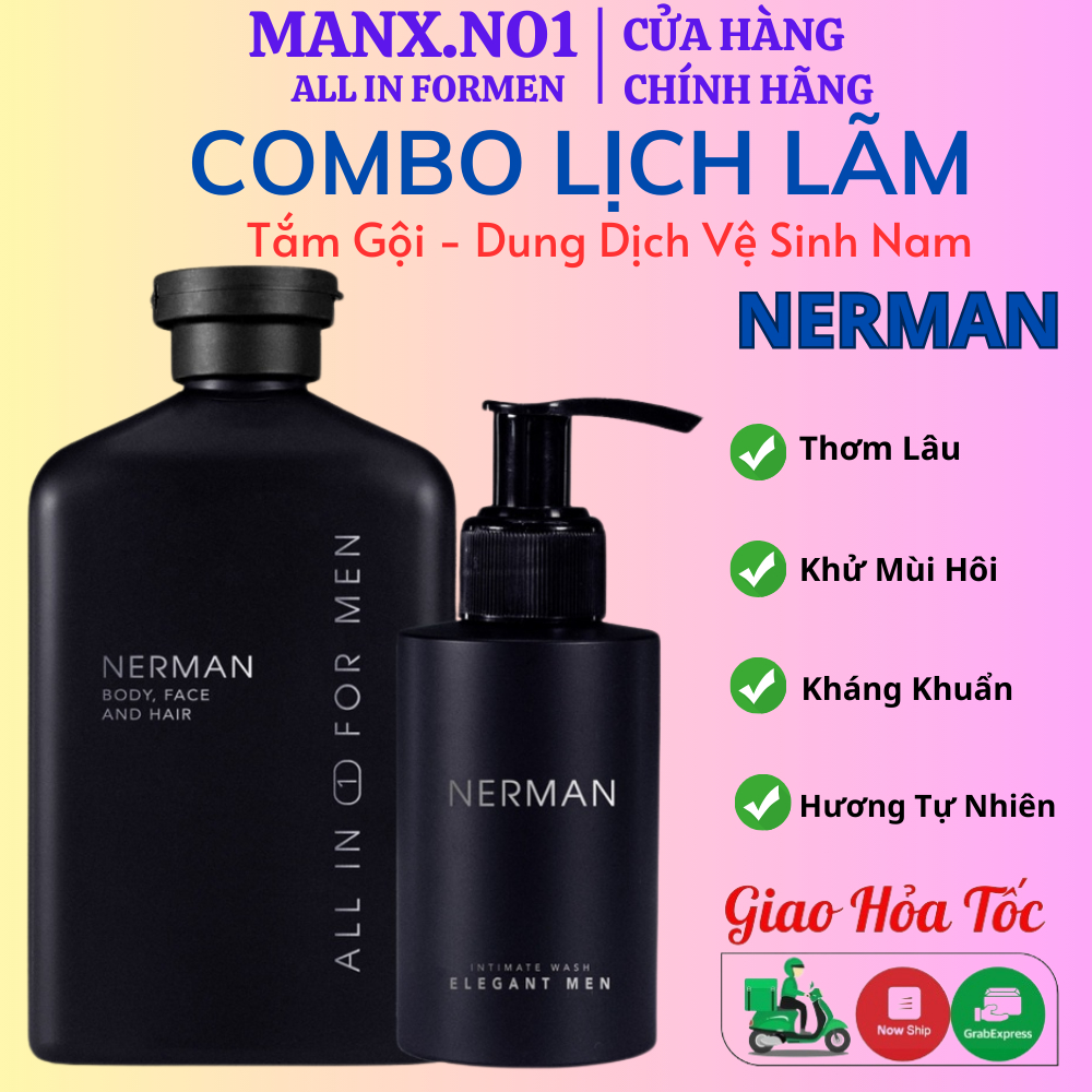 Combo Sữa Tắm Gội Nam Nerman 350ml Và Dung Dịch Vệ Sinh Nam Nerman ...