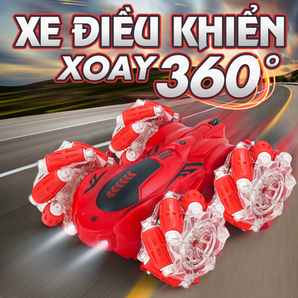Xe Điều Khiển Địa Hình 2 Mặt Nhào Lộn Xoay 360 Độ 4 Bánh Xe Phát Sáng ...
