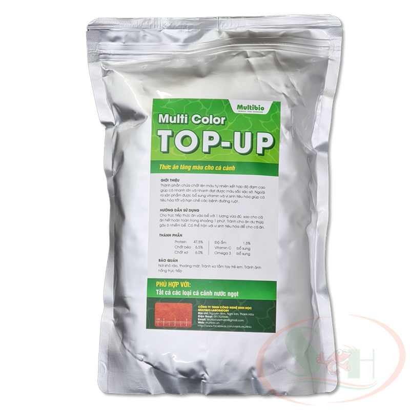 Thức ăn cá inve Multi Color Top Up túi 1 kg cám thái hạt nổi tăng màu ...