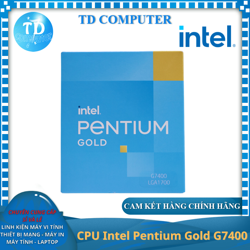 CPU Intel Pentium Gold G7400 3.7GHz (Socket 1700, 2 Nhân 4 Luồng 6MB ...