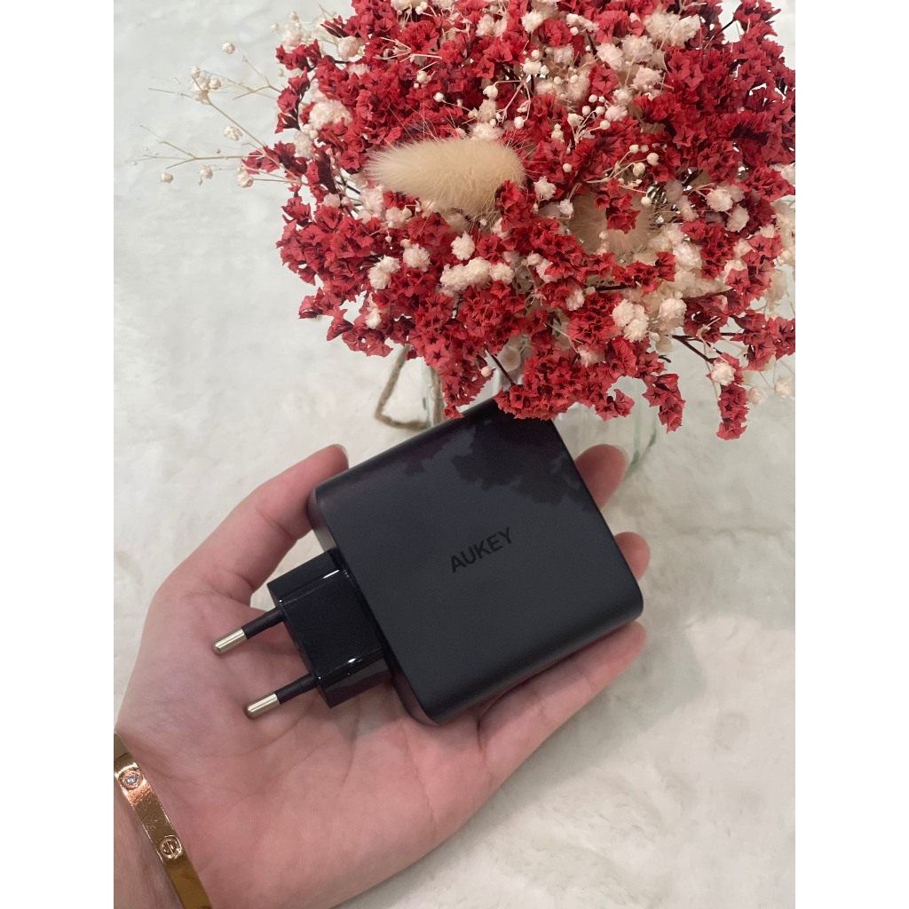 Củ Sạc Nhanh 2 Cổng Chính Hãng AUKEY PA-D3 Type C PD 60W & USB-A 12W | Shopee Việt Nam