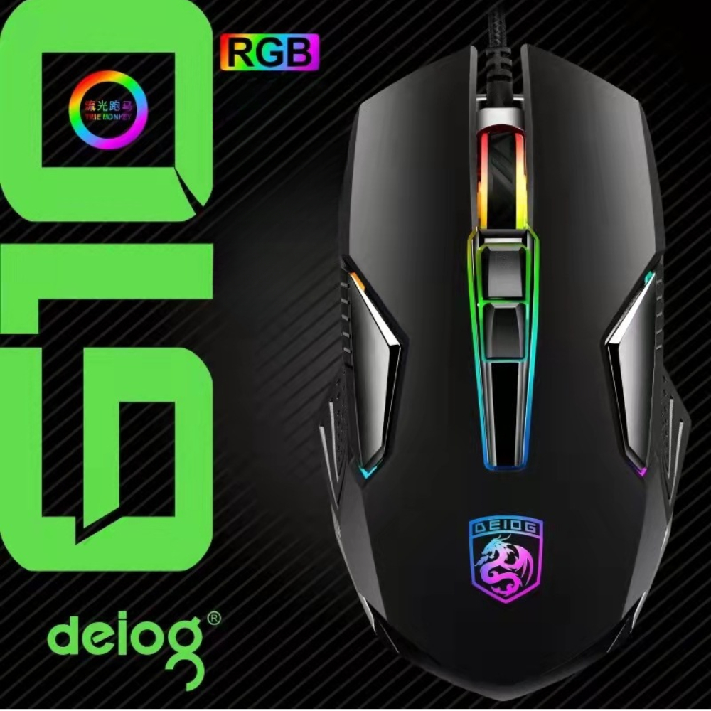 Chuột máy tính gaming DEIOG G10 LED RGB 4000 dpi cho máy tính vi tính ...