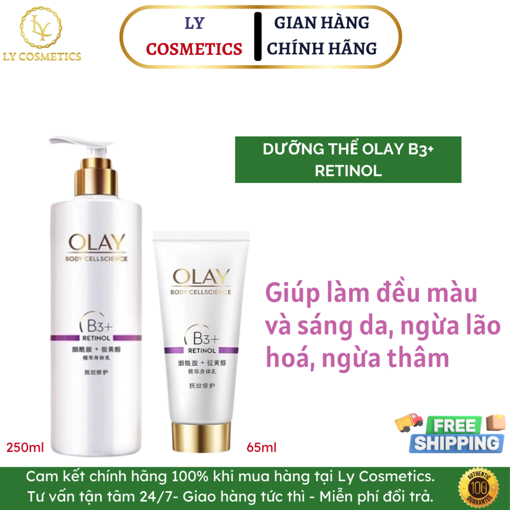 ( có sẵn) DƯỠNG THỂ OLAY B3+ RETINOL,Dưỡng Thể OLAY Body B3 Vitamin C ...