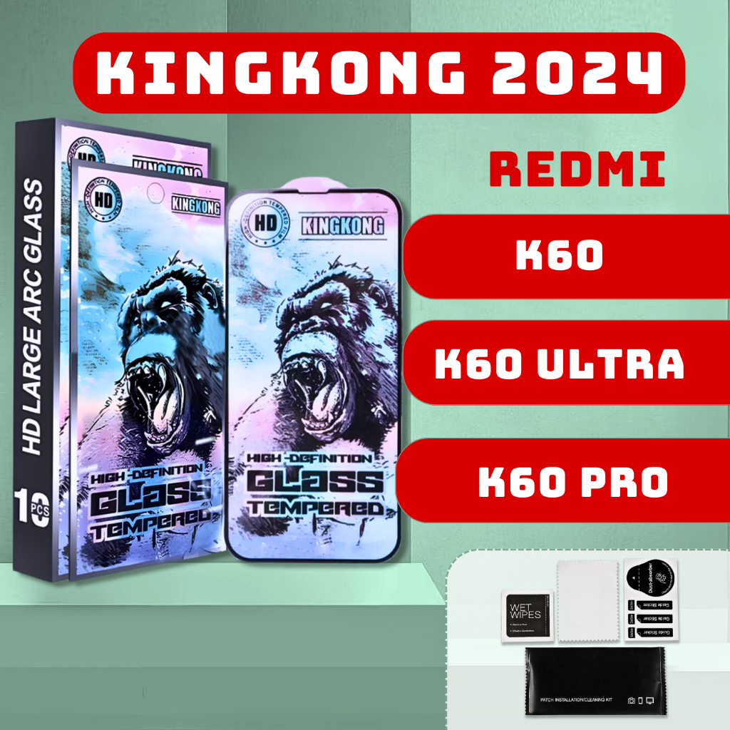 Kính cường lực KINGKONG XANH Redmi K60, K60 Ultra / Pro thế hệ mới|Miếng dán bảo vệ màn hình ...