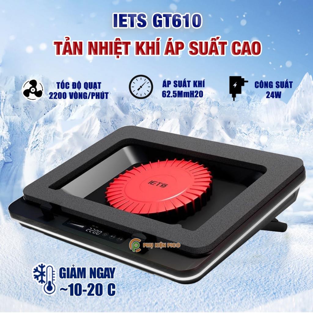 Quạt tản nhiệt laptop IETS GT626 tản khí nén turbo 2800RPM giảm nhiệt ...