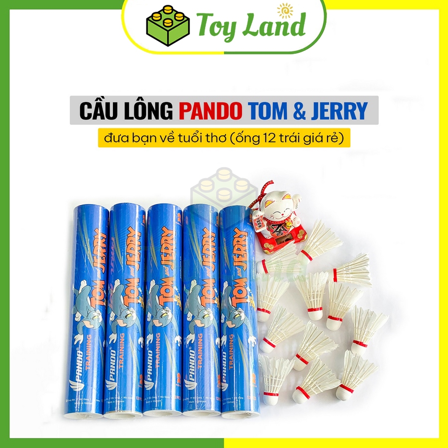 [Pando] Ống Cầu Lông Pando Tom Jerry Tom Xanh Tom Đỏ 12 Trái Quả Cầu ...