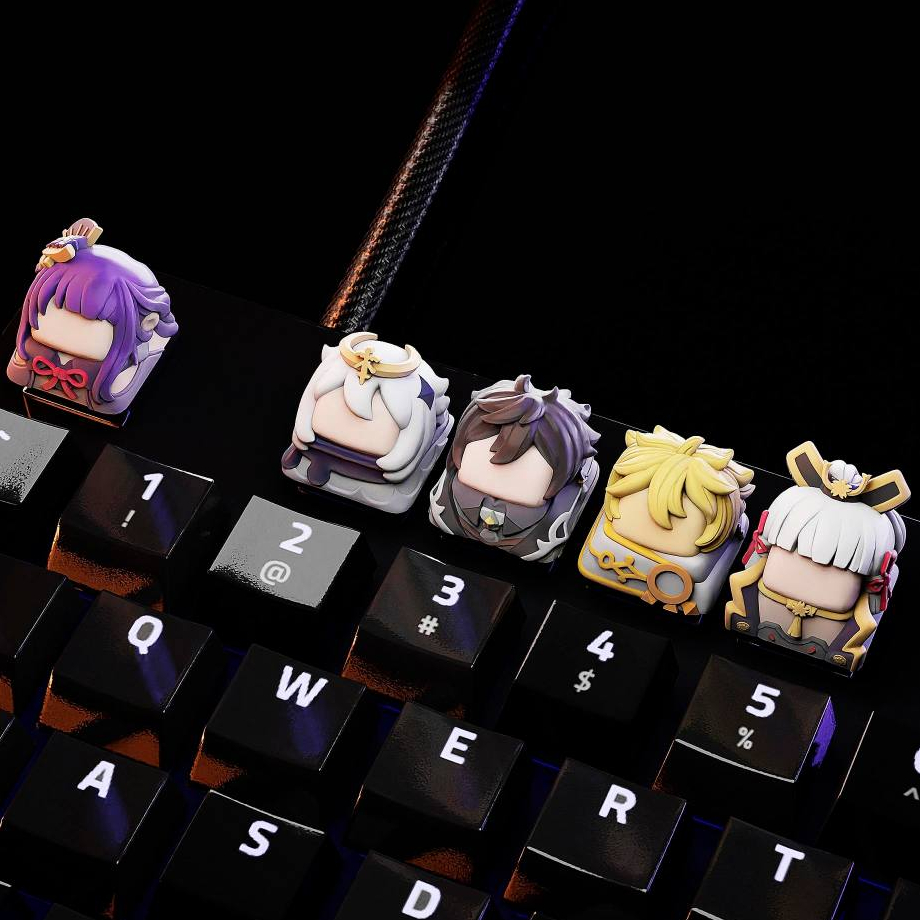 [Keycap] GENSHIN IMPACT - Aether, Ayaka, Paimon, Raiden, Zhongli - Có ...