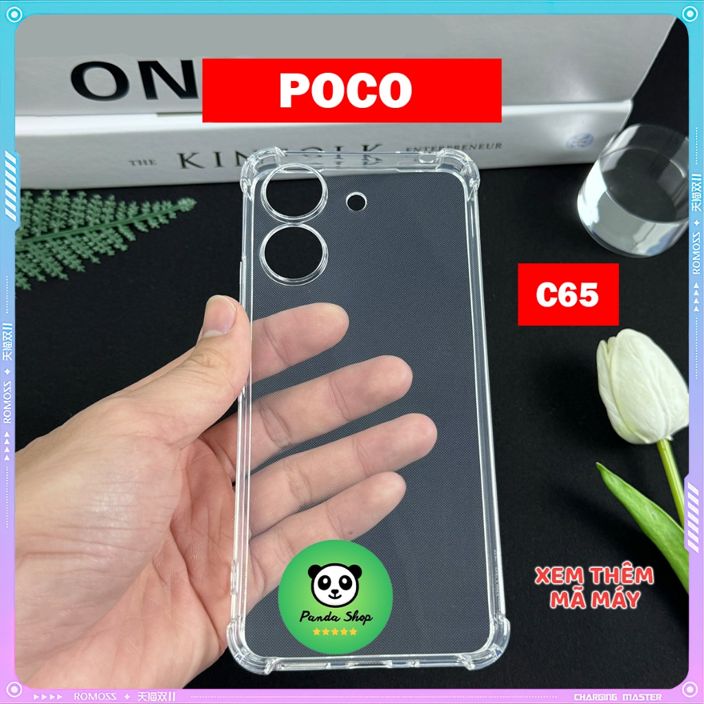 Ốp POCO C65 Bảo Vệ Cam, Chống Sốc, Trong Suốt, Silicon | Shopee Việt Nam
