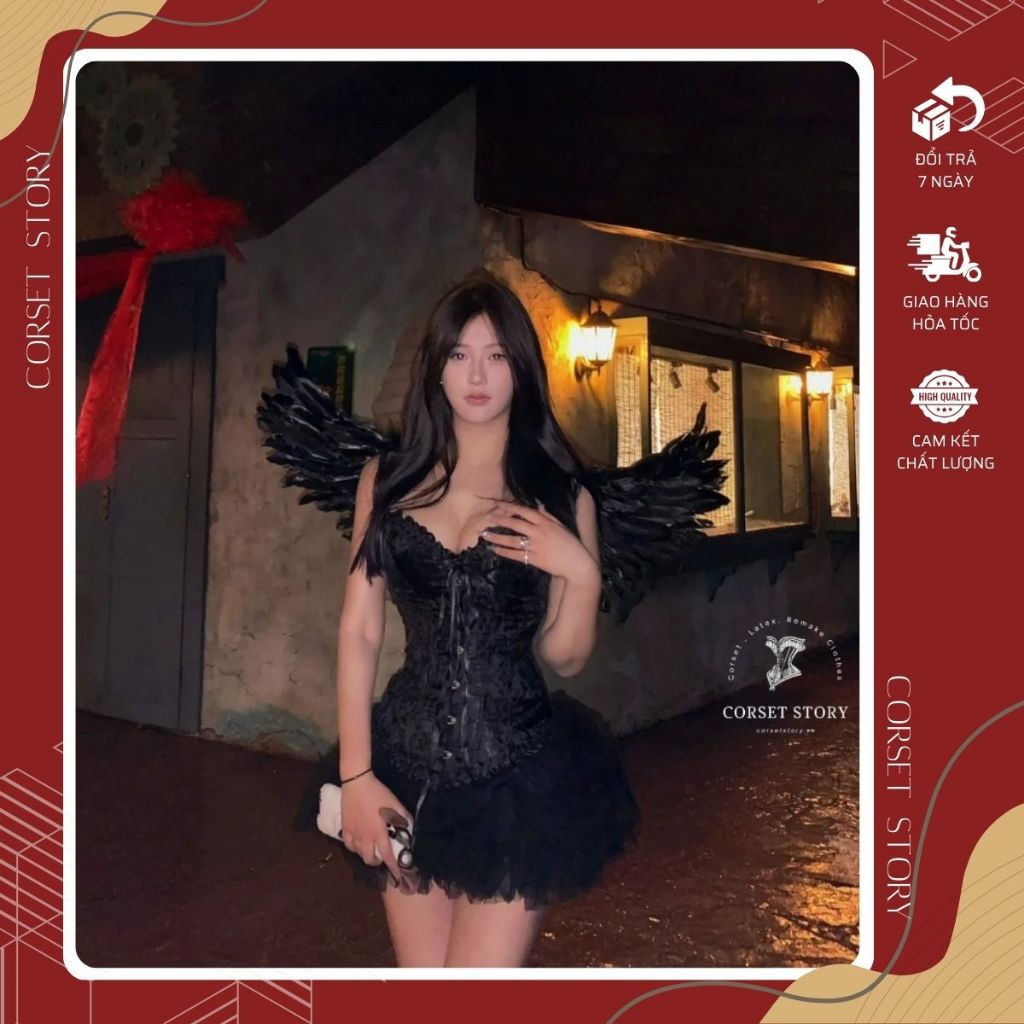 CORSET STORY - Set váy thiên thần ác quỷ kèm cánh cosplay halloween ...