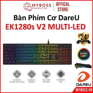 [HÀNG CHÍNH HÃNG] Bàn Phím Cơ Gaming DareU EK1280s V2 Black – MULTI-LED ...