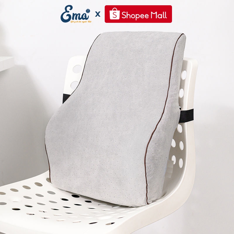 Gối Tựa Lưng Massage Cao Su Non Ema Ôm Trọn Lưng Giúp Thư Giãn Dành Cho Dân Văn Phòng