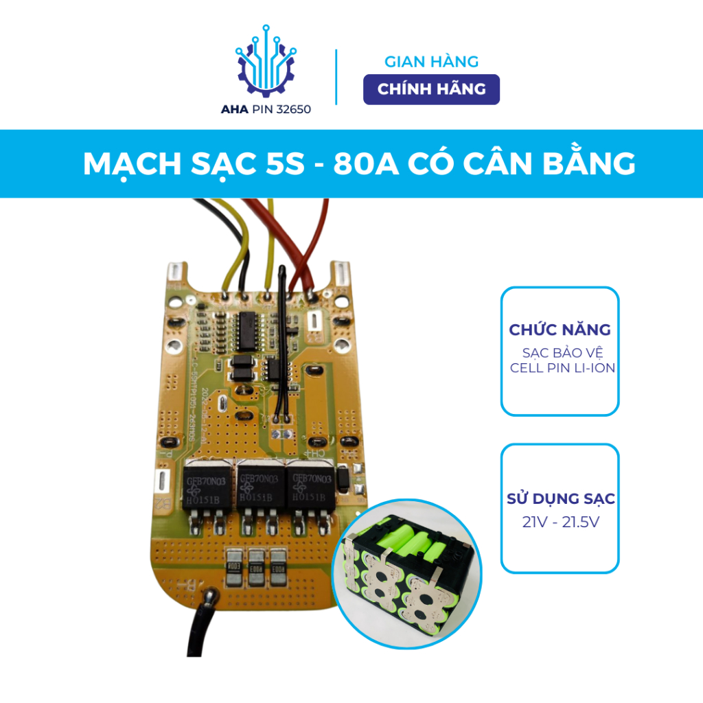 Mạch Pin 5S 80a Makita 3Fet Mạch Sạc Và Bảo Vệ Pin 5S Makita Dành Cho ...
