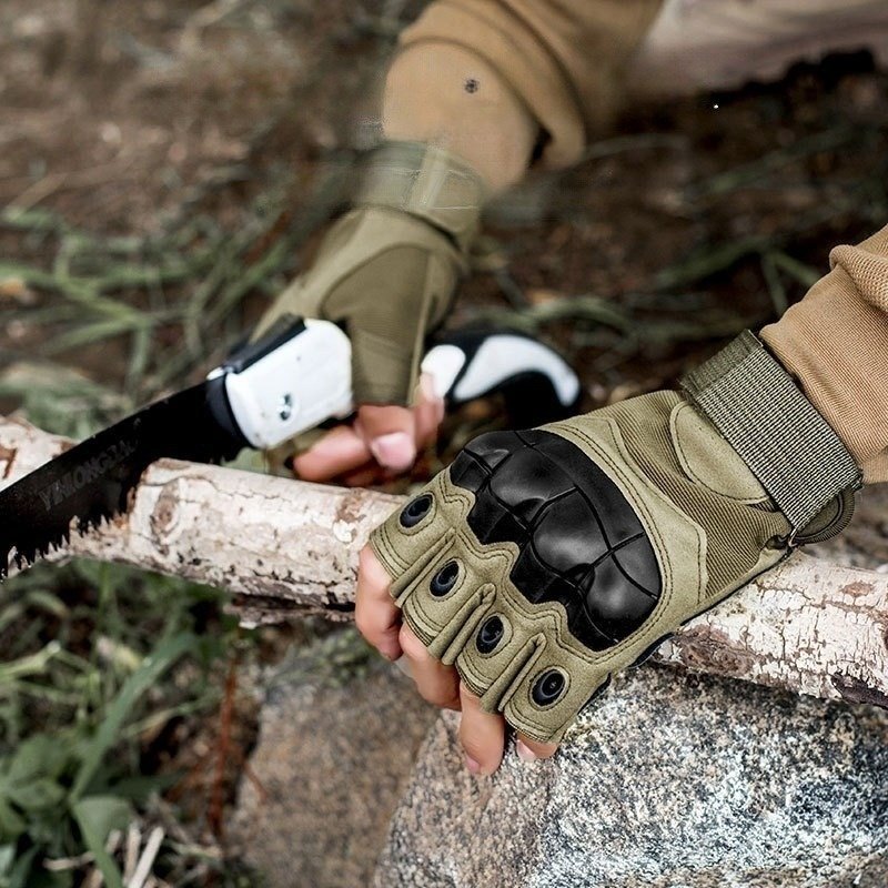 Găng Tay Tactical Cụt Ngón, Găng Tay Chiến Thuật Hở Ngón Gù Cao Su ...