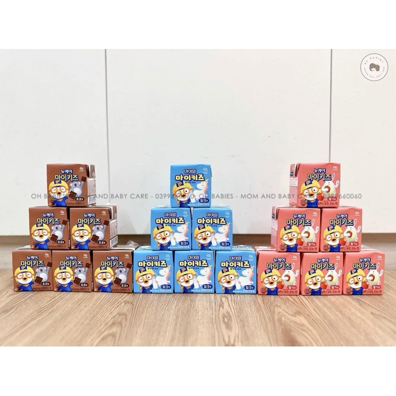 Sữa nước PORORO vị dâu/socola/ vi milk 150ml, hỗ trợ tăng chiều cao và ...