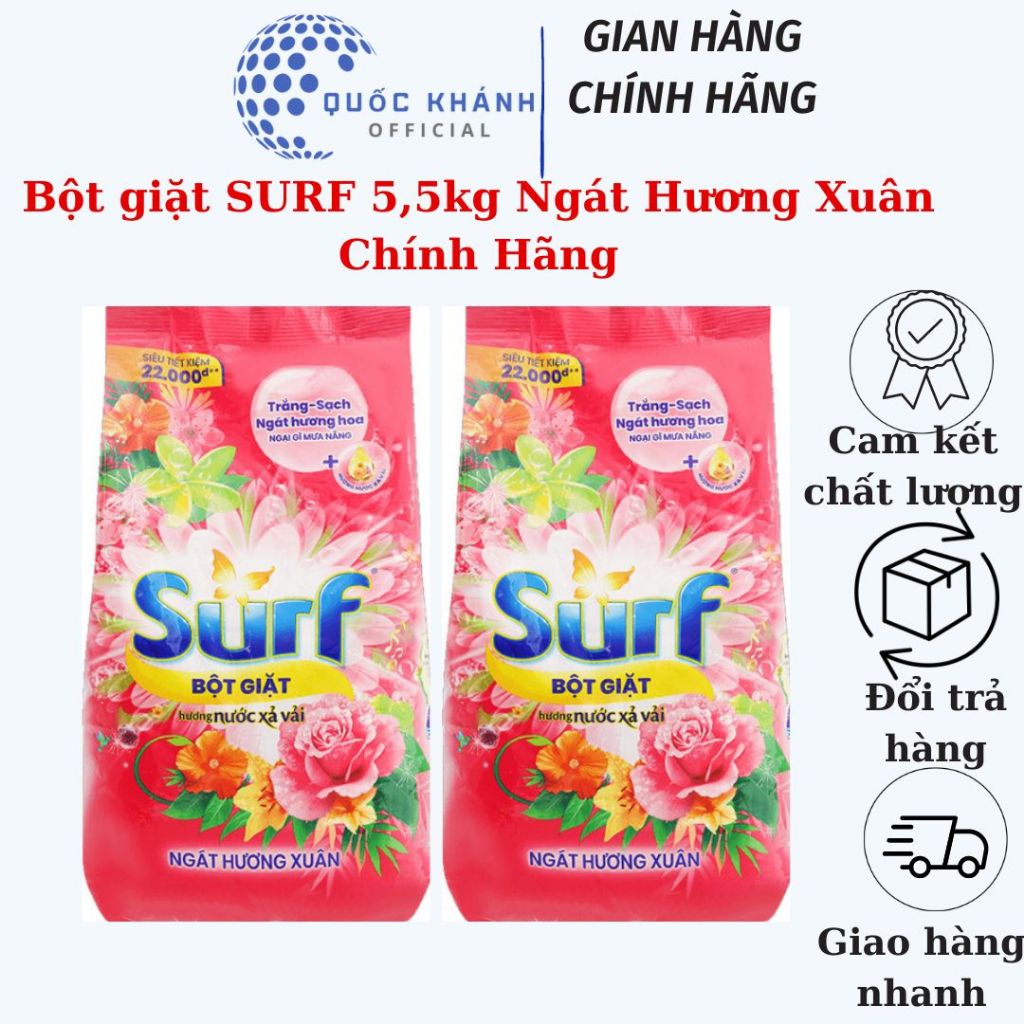 Bột giặt SURF 5,5kg Ngát Hương Xuân Chính Hãng | Shopee Việt Nam