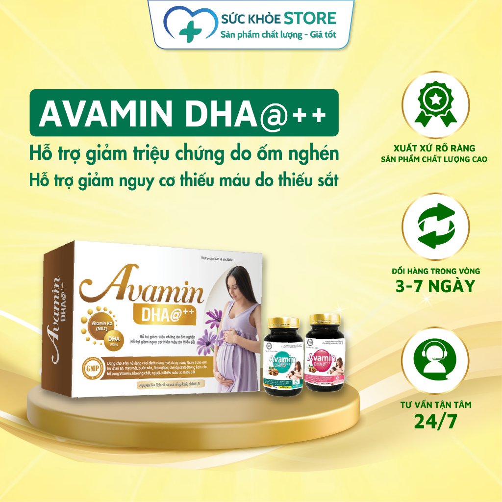 Viên uống Bổ Bầu AVAMIN DHA @++, Bổ sung các loại Vitamin, Hỗ trợ Giảm ...