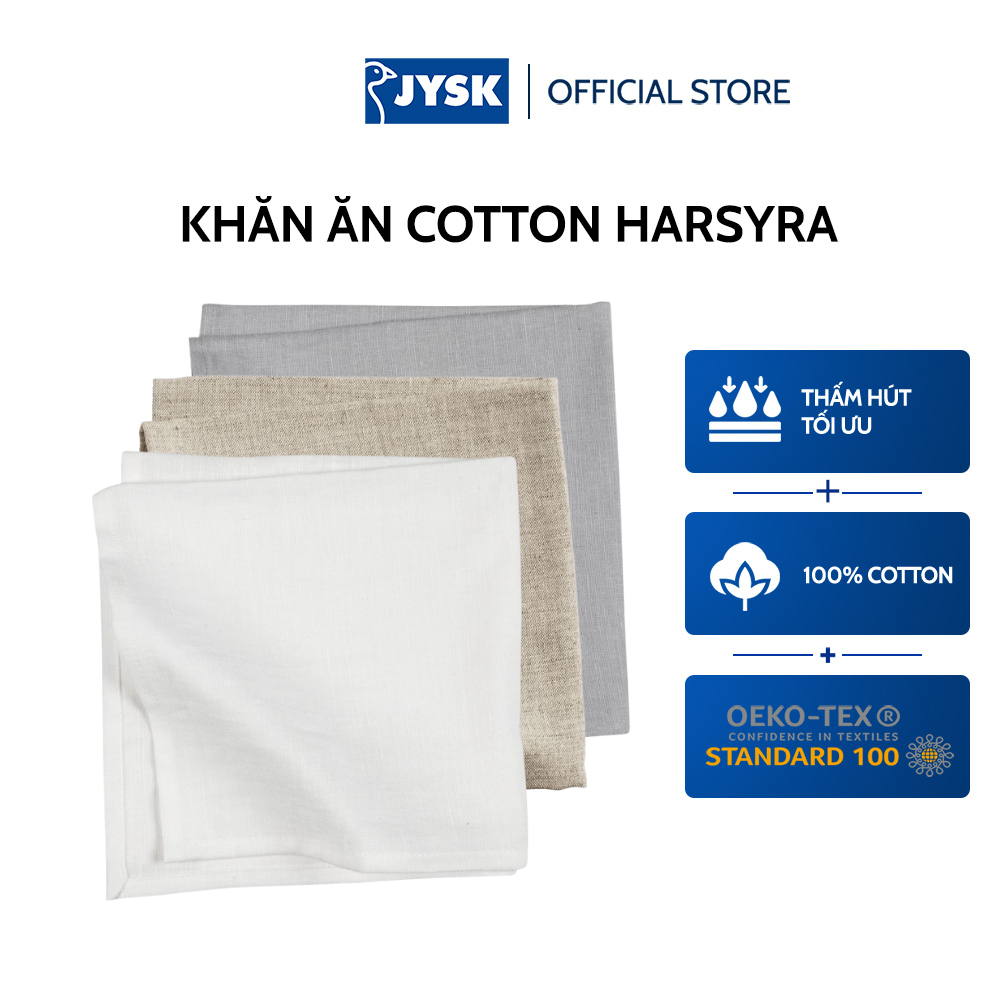 Khăn ăn | JYSK Harsyra | cotton | nhiều màu | D40xR40cm | Shopee Việt Nam