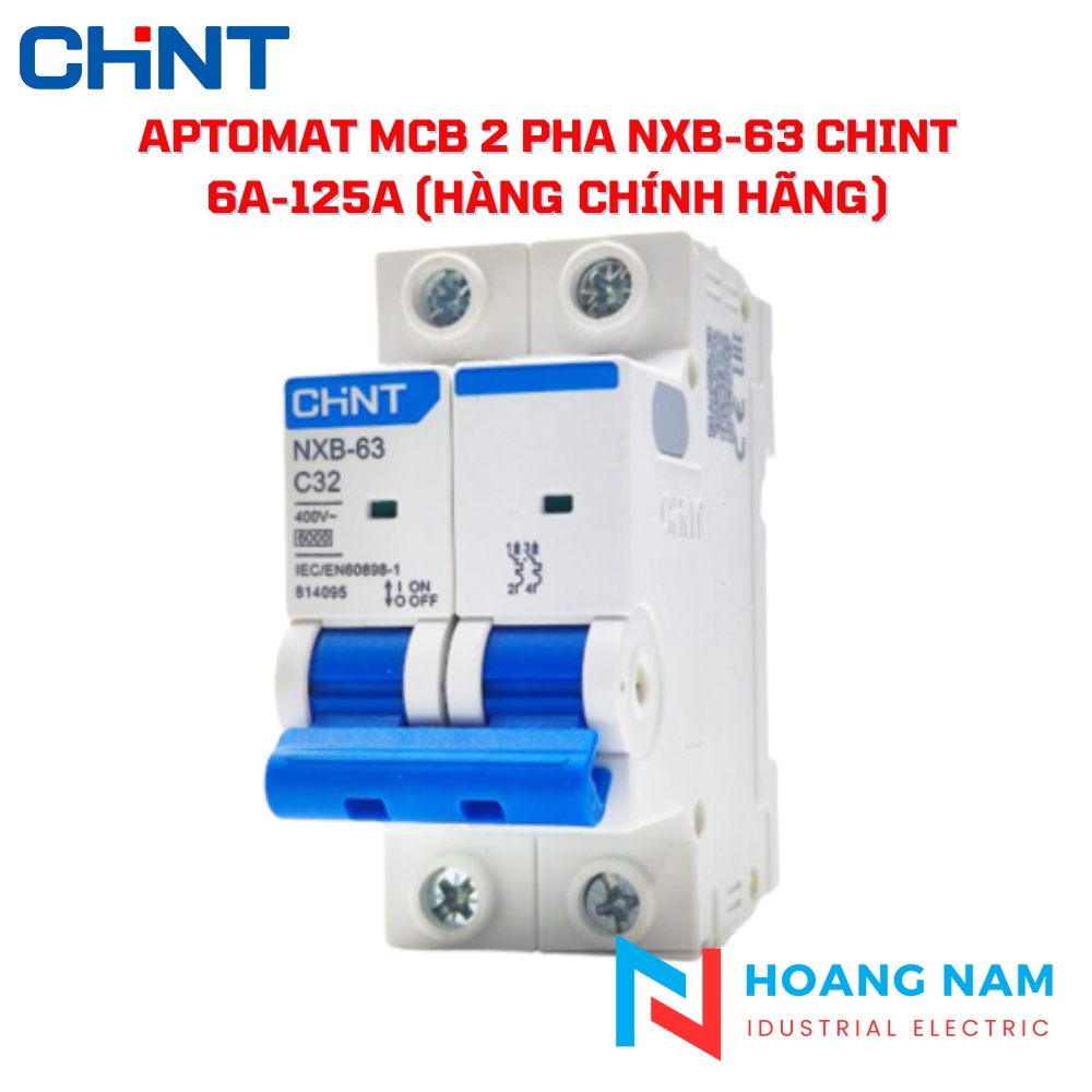 Aptomat MCB 2 Pha NXB-63 Chint 6A,10A,16A,20A,25A,32A,40A,50A,63A,80A,100,125A (HÀNG CHÍNH HÃNG ...