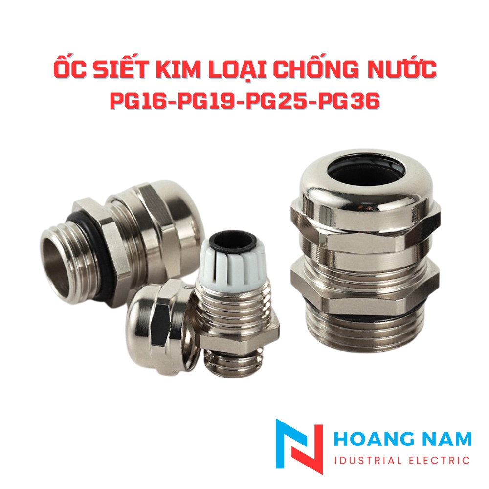 Ốc Siết Cáp Kim Loại Chống nước, Ốc Siết Inox PG16, PG19, PG21, PG25 ...