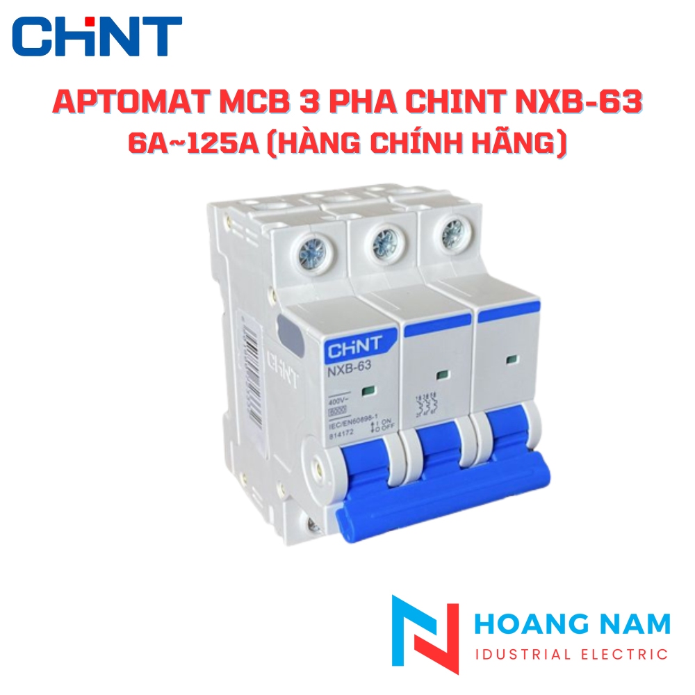 Aptomat MCB 3 Pha NXB-63 Chint 6A,10A,16A,20A,25A,32A,40A,50A,63A,80A,100,125A (HÀNG CHÍNH HÃNG ...