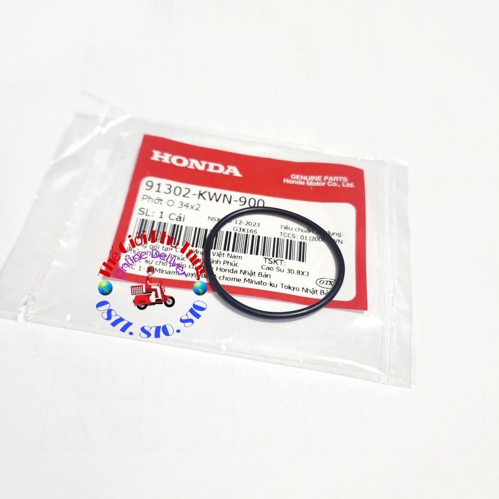 Phốt O 34×2, phốt bơm nước Vario, AB 125-150, PCX zin mới - 91302-KWN-900 | Shopee Việt Nam