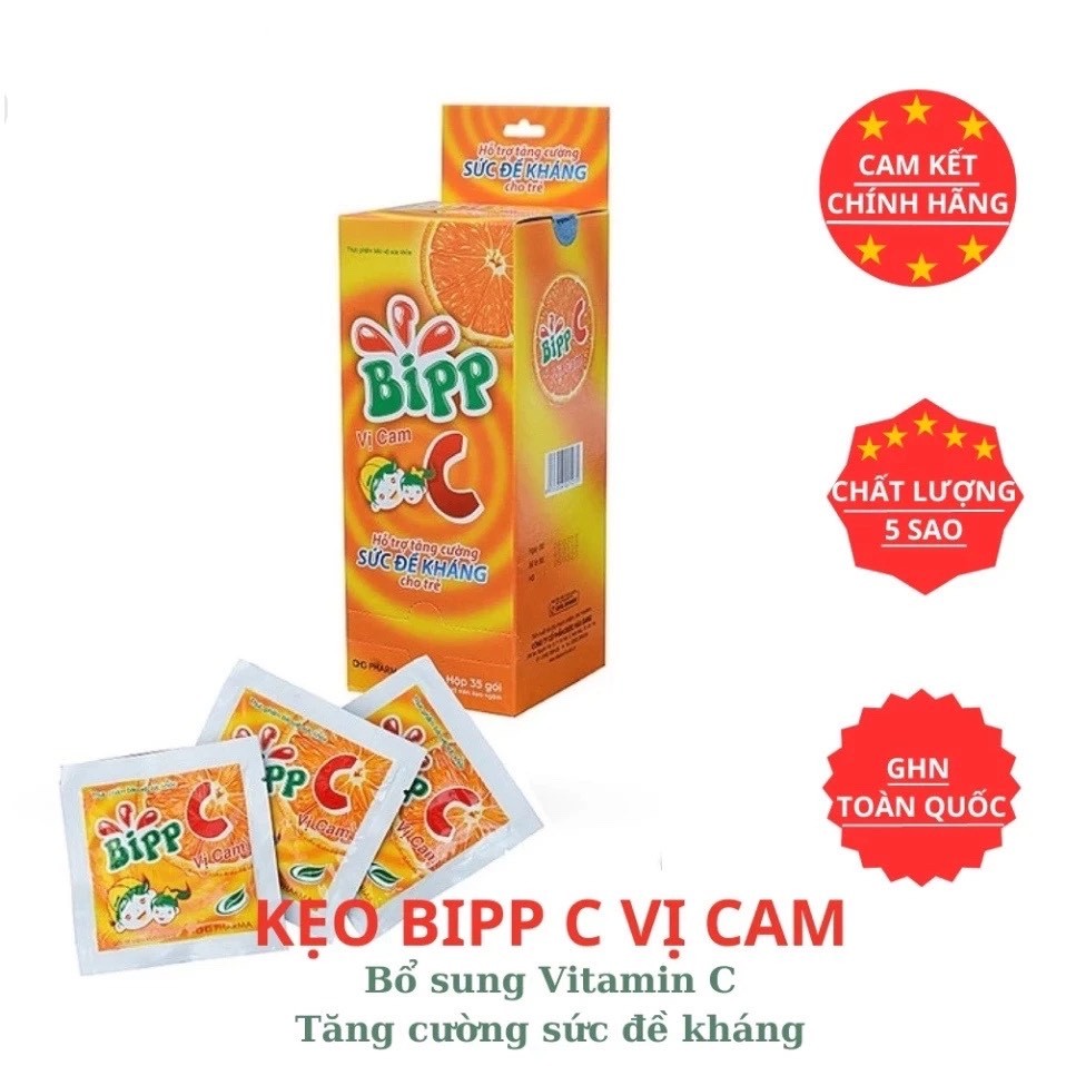 Kẹo Ngậm Bipp C Vị Cam, Bổ Sung Vitamin C Tăng Sức Đề Kháng - Gói 10 ...