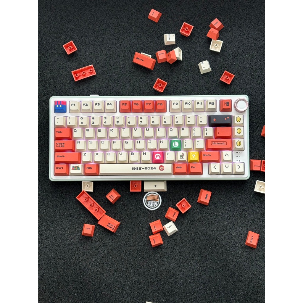 Bàn phím cơ royal kludge rk r75/ M75 pro 3 mode, led rgb, hostswap Bh12 ...