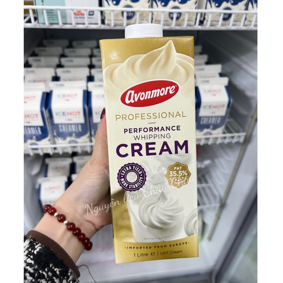 KEM TƯƠI WHIPPING CREAM AVONMORE HỘP 1L DÙNG TRONG LÀM BÁNH, PHA CHẾ - tổng kho nguyên liệu Châu ...